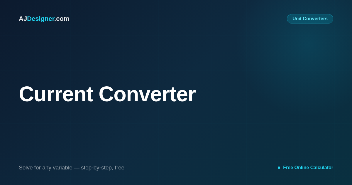 Amps to Milliamps Converter | Current Units