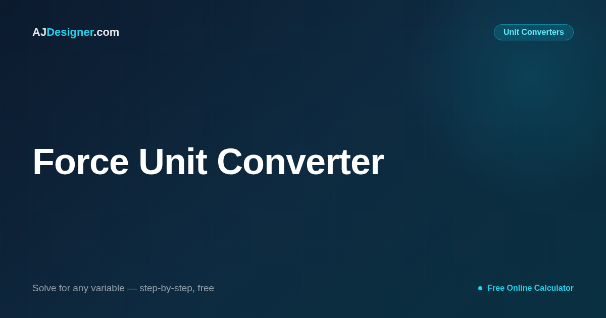 Newtons to Pounds Converter | Force Units