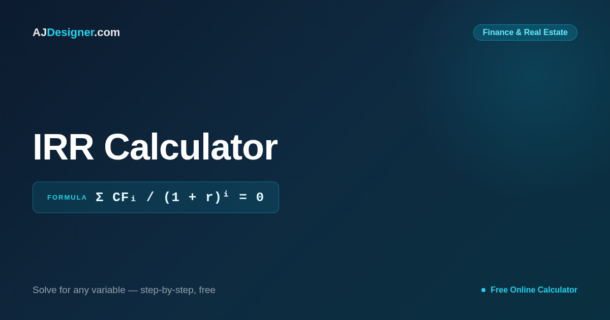 IRR Calculator — Internal Rate of Return