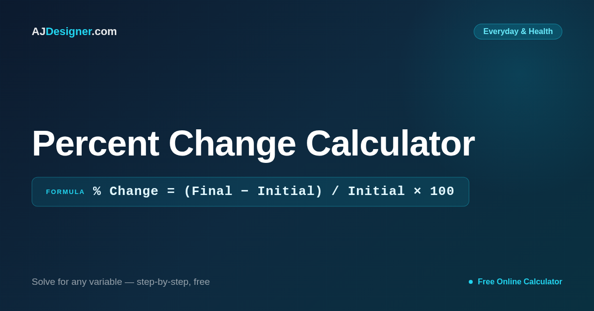 Percent Change Calculator — Percent Increase & Decrease