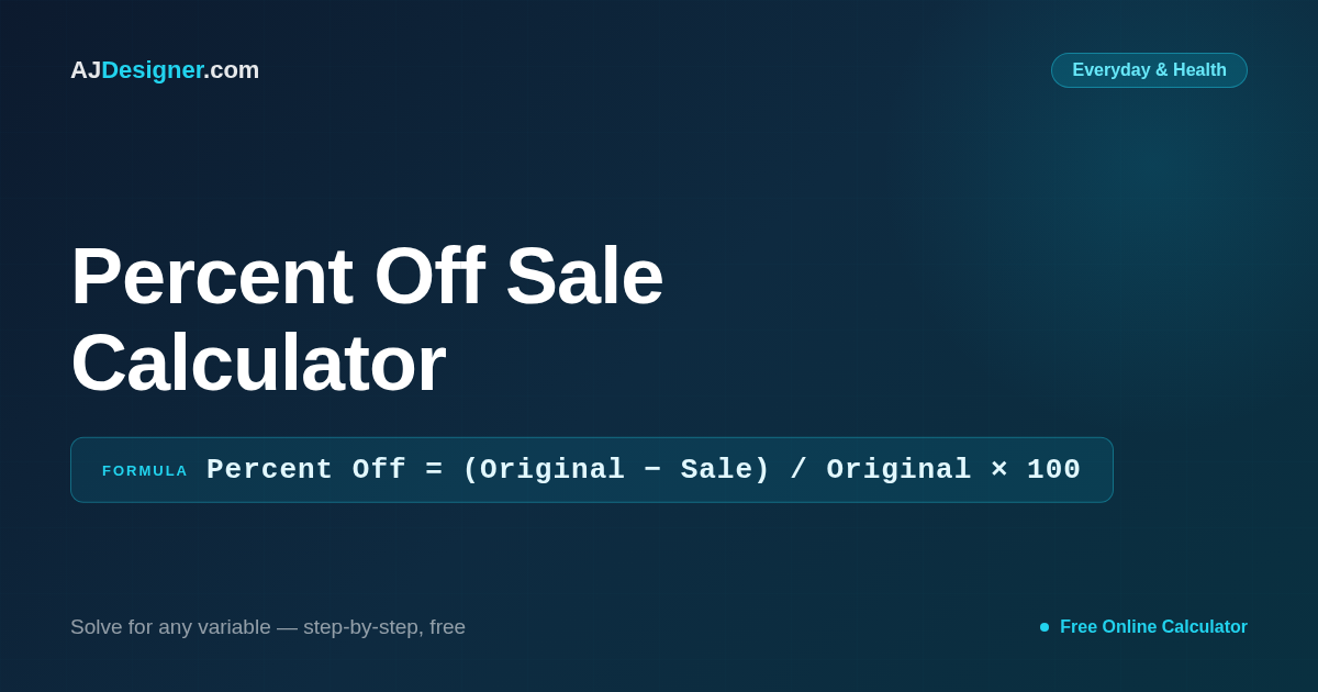 Percent Off Calculator — Discount and Sale Price
