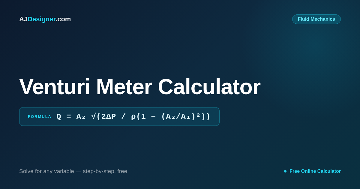 Venturi Meter Flow Calculator